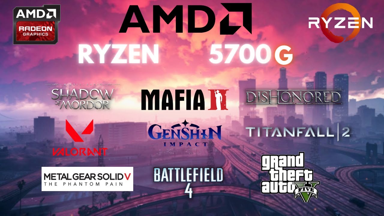 AMD Ryzen 7 5700g Test in 10 Games | AMD Ryzen 7 5700g & 16Gb RAM ...