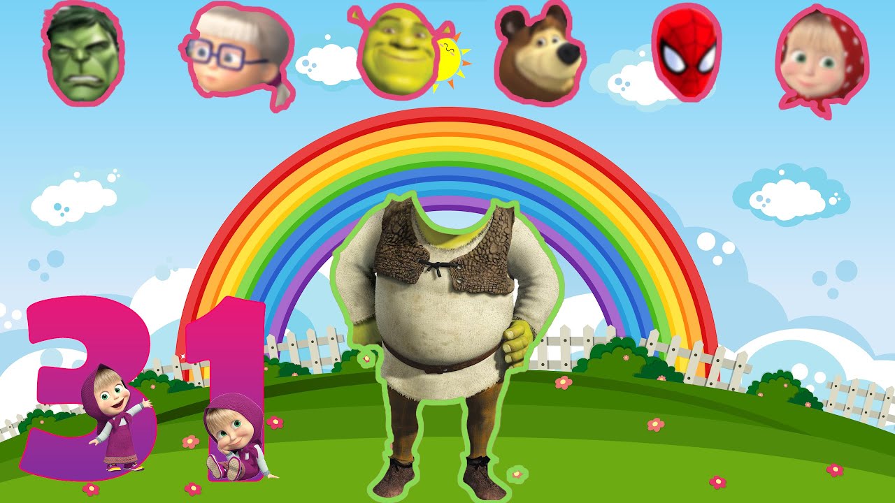 Wrong Head,Match the Head,Guess the Head - Masha and the Bear,Spider ...