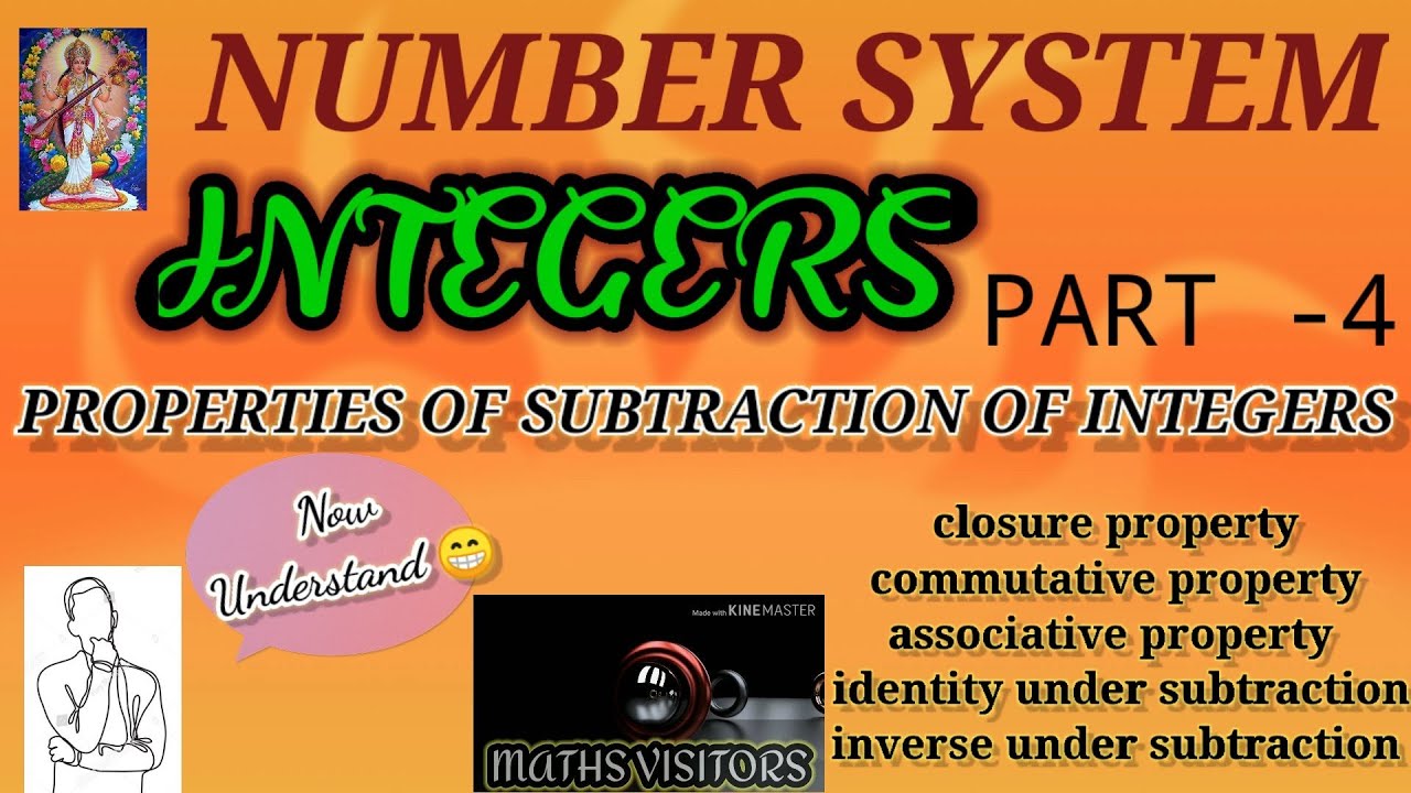 PROPERTIES OF INTEGERS UNDER SUBTRACTION|CLOSURE|COMMUTATIVE ...