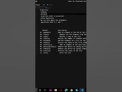 list in python | python list program | python list methods | #shortsindia - YouTube