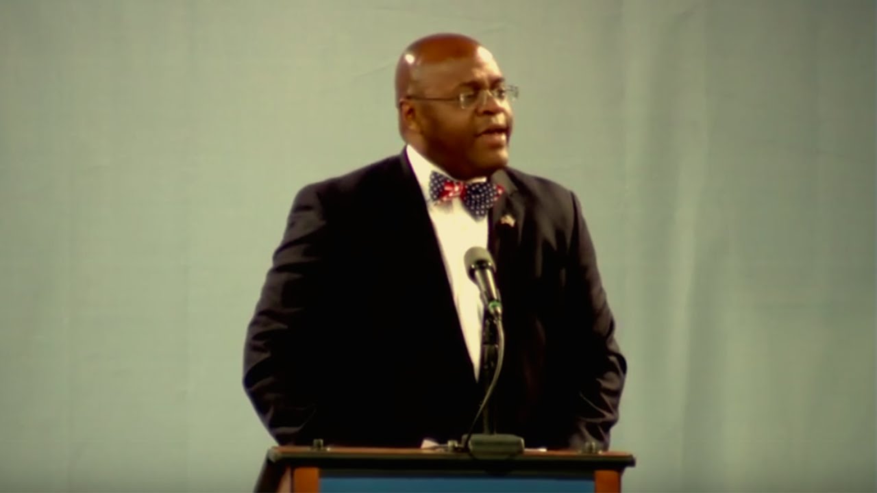 Senator William “Mo” Cowan speaks at the Rally for Israel at City Hall ...