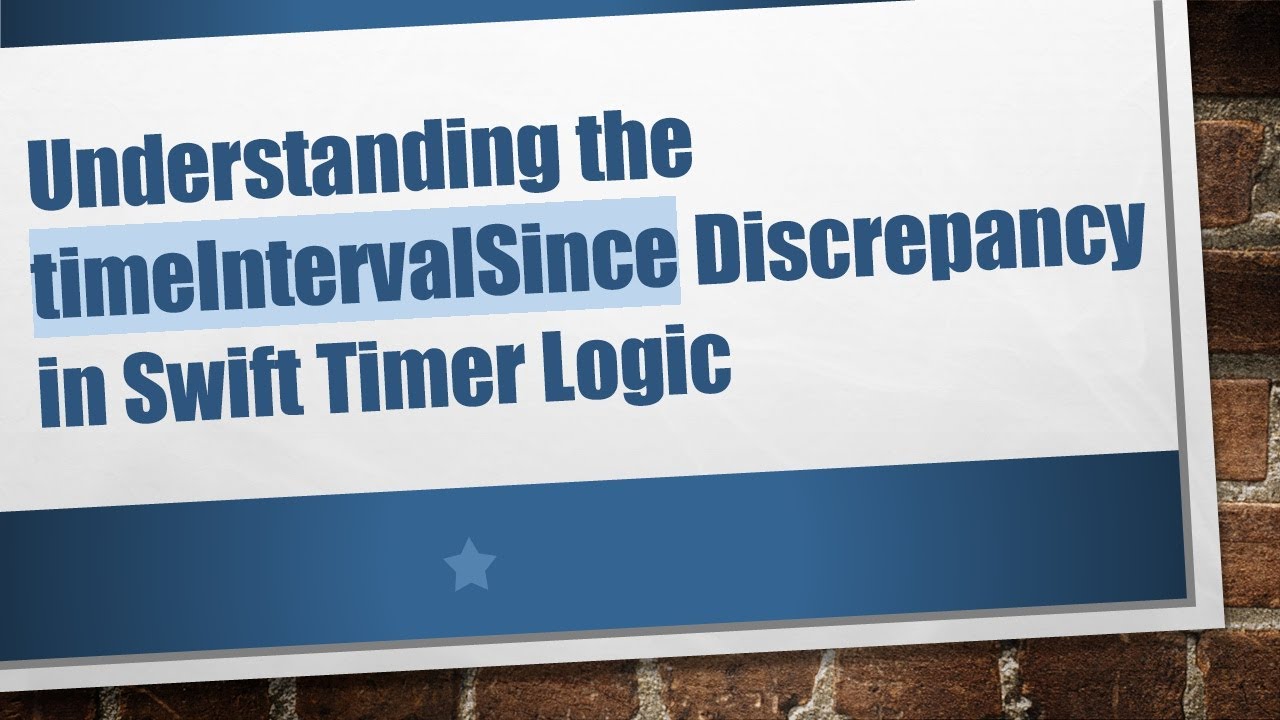 Understanding the timeIntervalSince Discrepancy in Swift Timer Logic ...