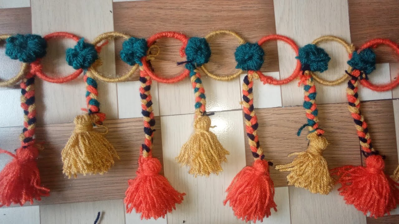 Toran making at home Toran making idea Toran design - YouTube