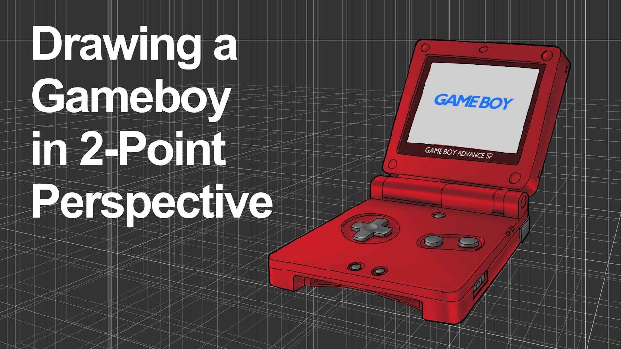 Drawing a Gameboy Advance in 2-Point Perspective | Perspective Drawing ...