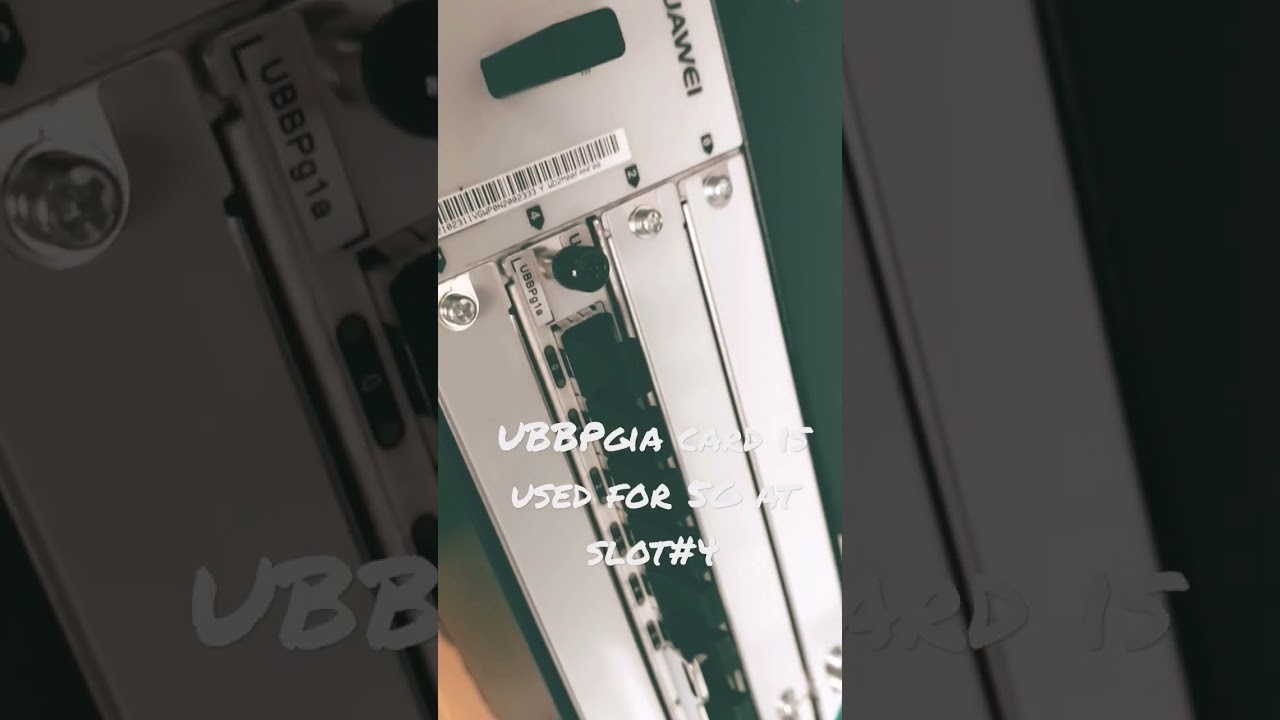 Huawei UBBPg1a card - YouTube