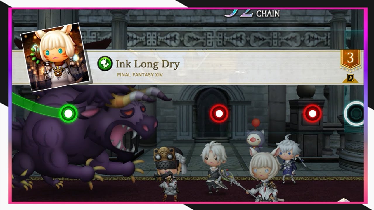 THEATRHYTHM FINAL BAR LINE ¦ Ink Long Dry (FFXIV) ¦ Basic - YouTube