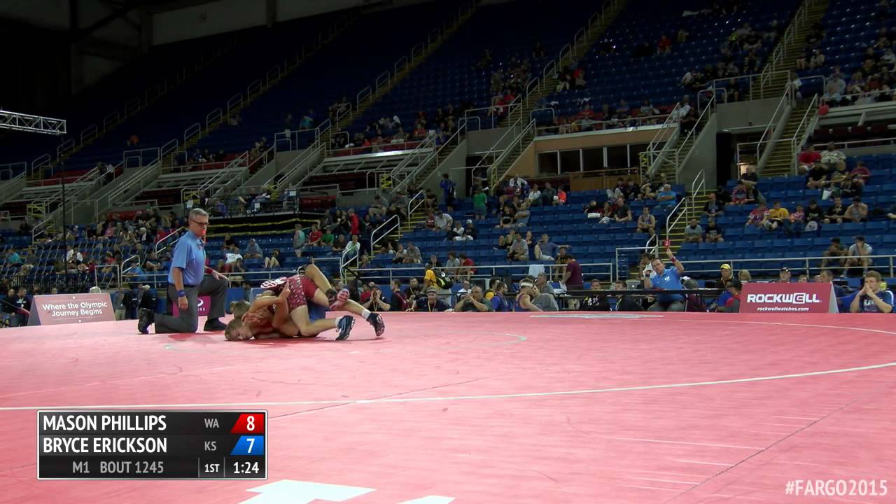 132 Cons. Round 4 - Bryce Erickson (Kansas) vs. Mason Phillips ...