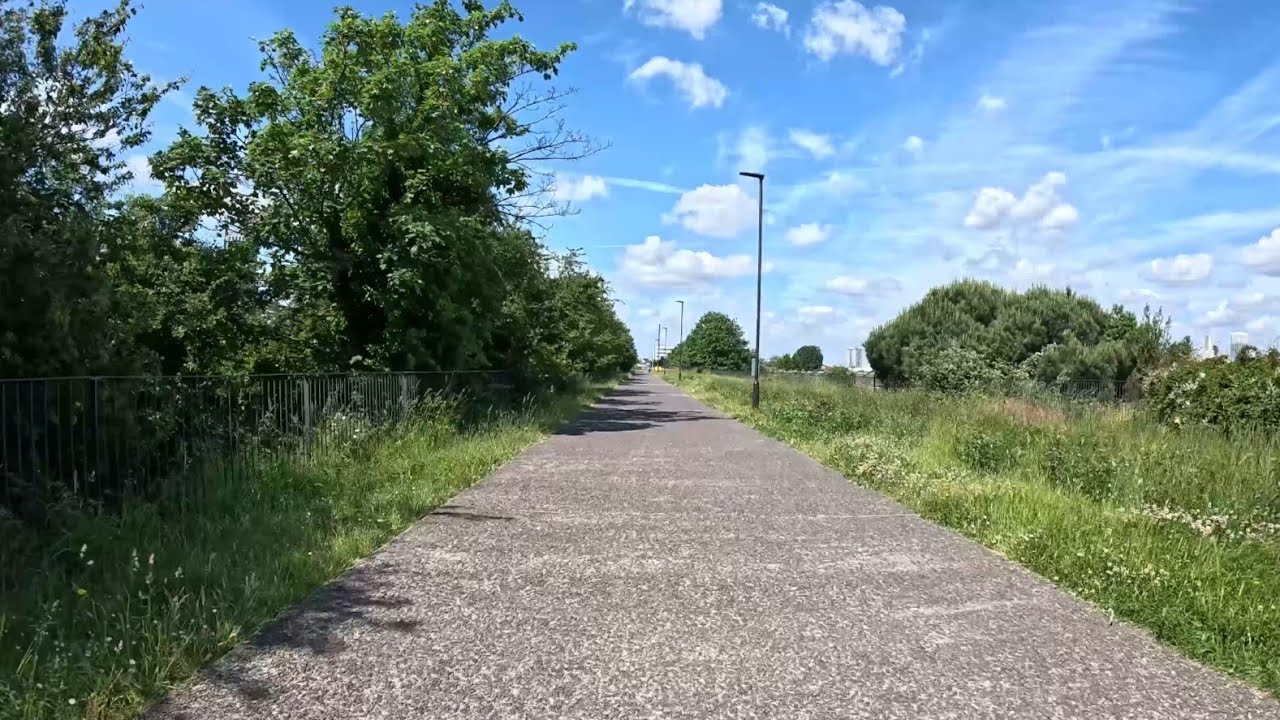 Greenway Footpath - Short Cycle to Stratford - YouTube