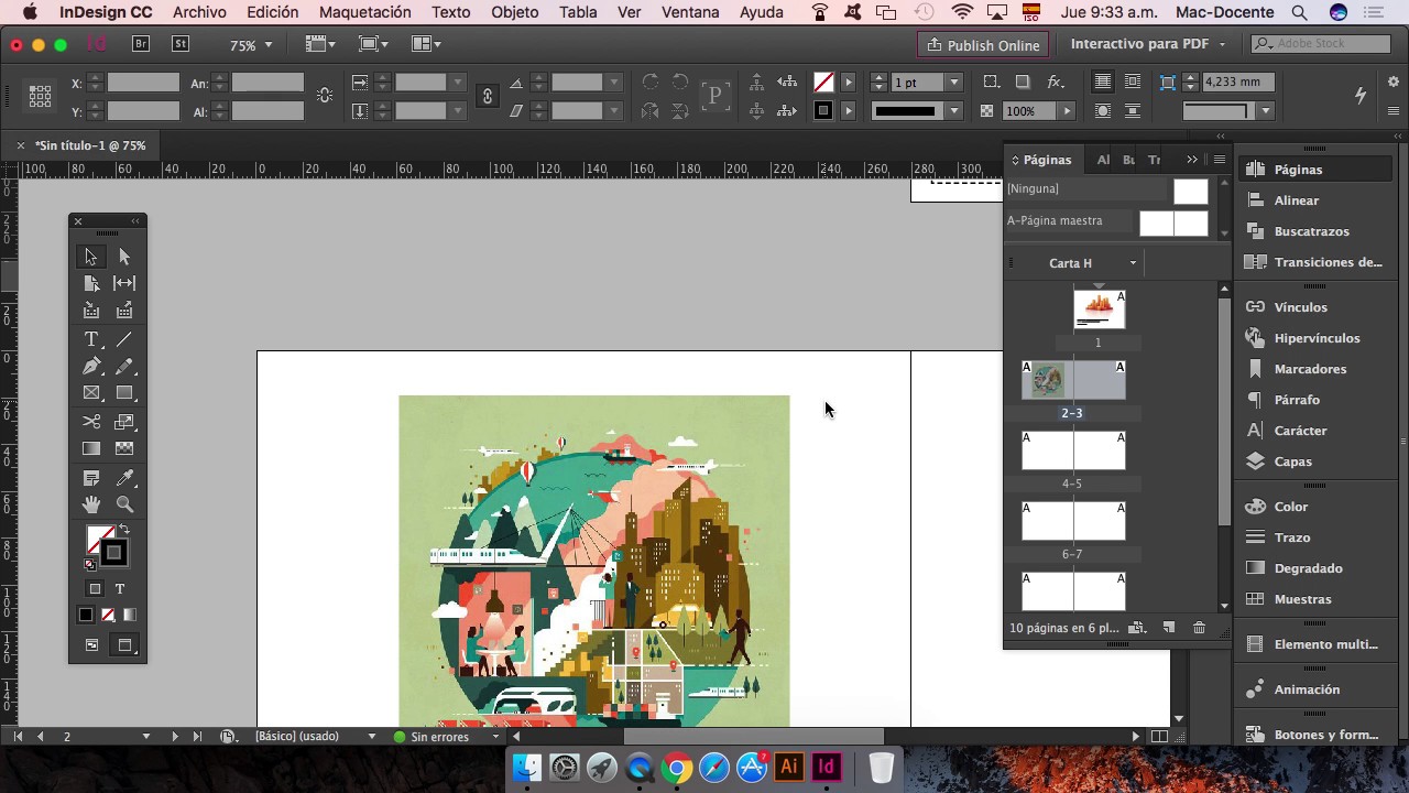 montaje de trabajos indesign - YouTube
