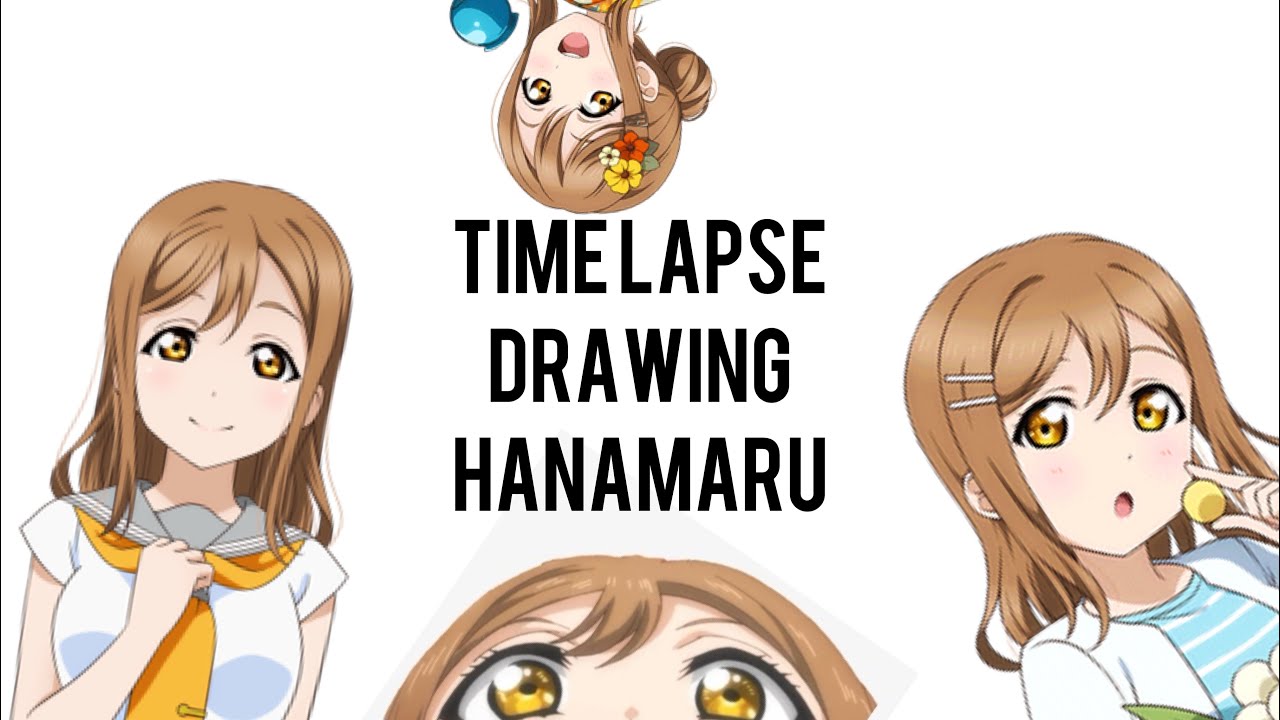Time lapse drawing: Hanamaru from Love Live Sunshine! - YouTube