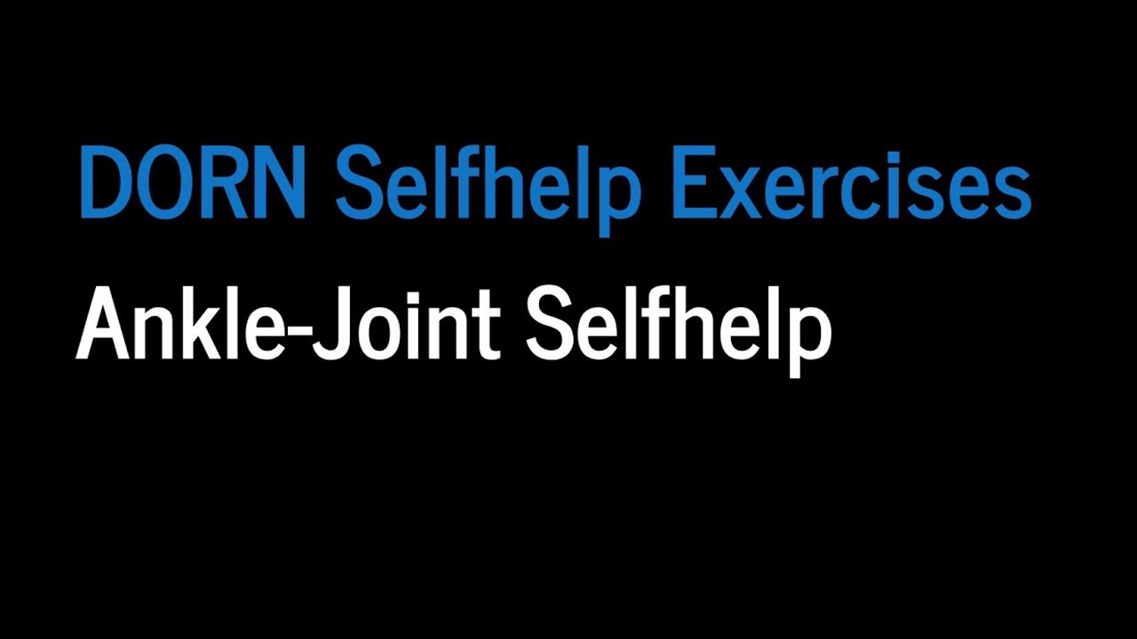 dorn selfhelp exercise ankle - YouTube