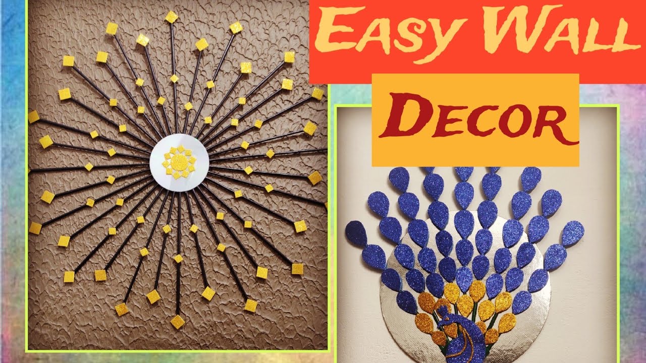 Easy Paper Wall Decor| DIY | How to Make Easy Paper Wall Decor - YouTube