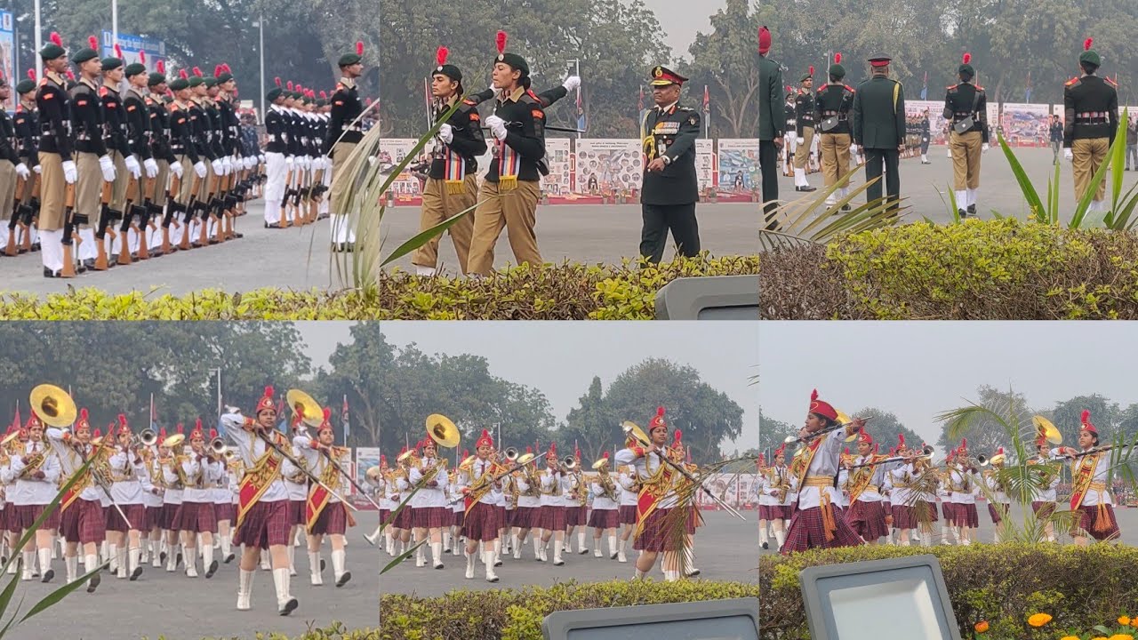 Army chief visit Ncc Guard of honour & Band Display by pilani Girls RDC ...