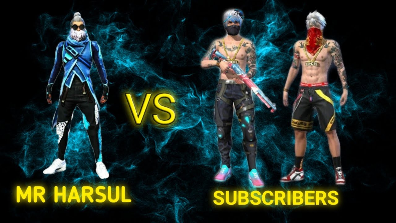 MR.HARSHUL VS SUBSCRIBERS //CUSTOM CHALLENGE//1 BE 2 GAMEPLAY - YouTube