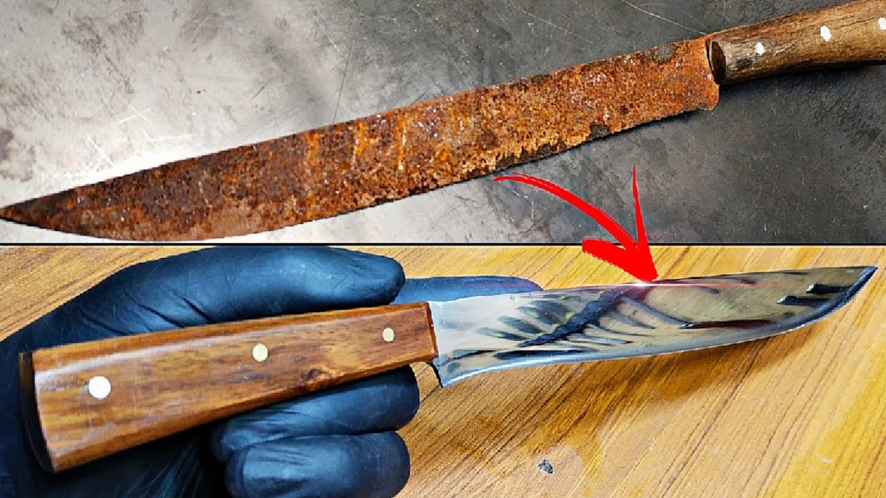 Restoration Of a Old Rusty File Knife... - YouTube