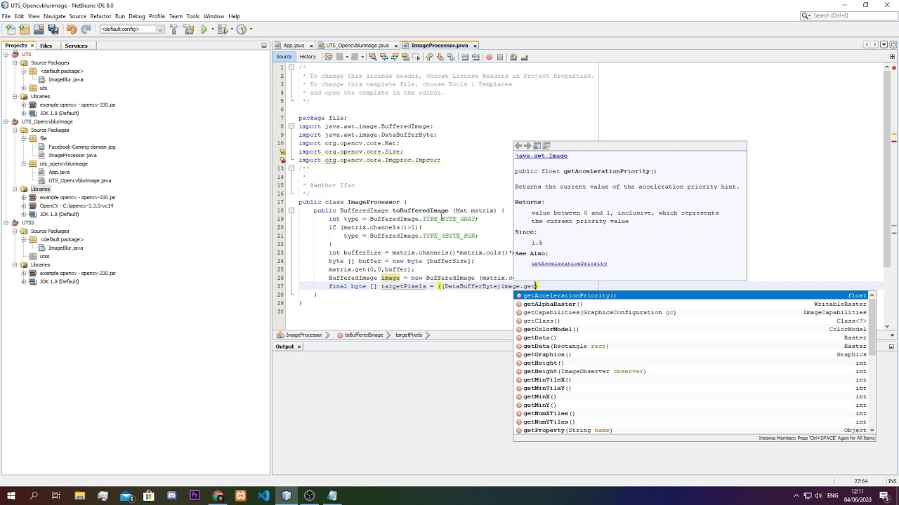 opencv blur gambar di java netbeans. - YouTube