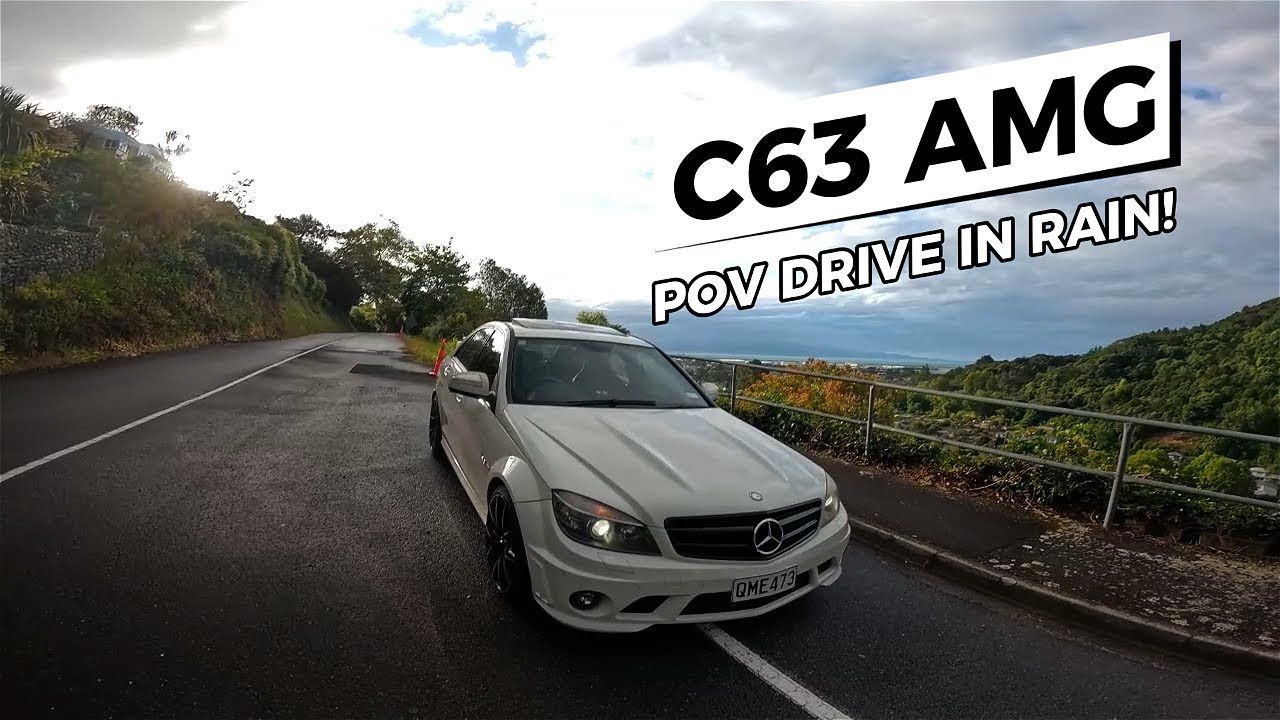 Mercedes Benz C63 AMG Drive In the Rain | The Best V8 Exhaust Sounds ...