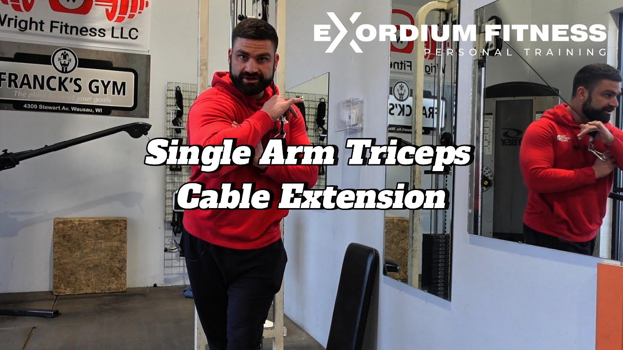 Single Arm Cable Triceps Extension - YouTube