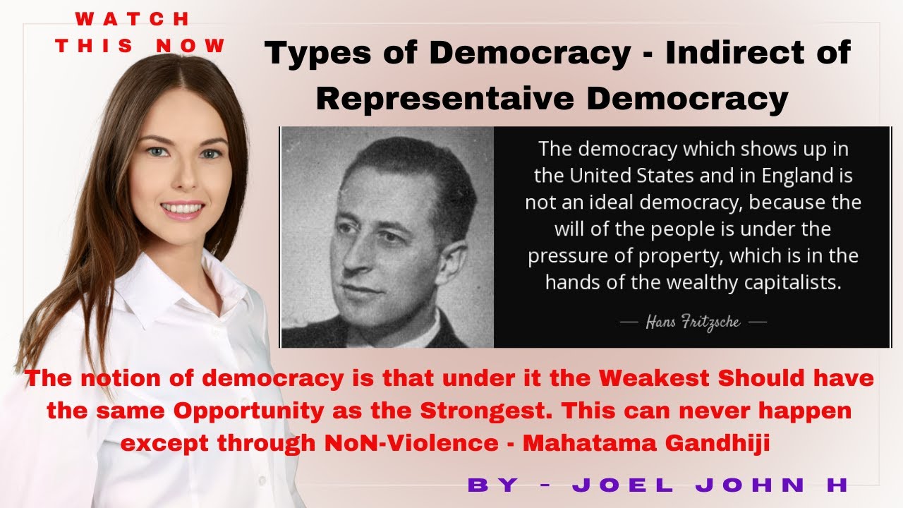 Types of Democracy - InDirect Democracy - Defined & Explained E.G ...
