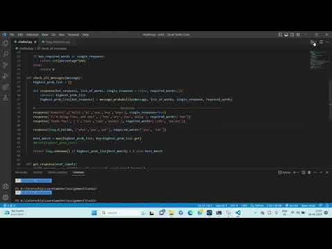 LearnSmasher Internship | Chatbot | Python/Machine Learning Project #learnsmasher - YouTube
