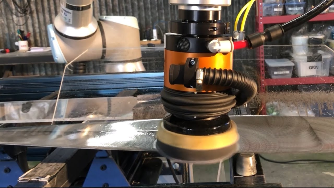 Collaborative Robotic Sanding with Kane Robotics and ATI’s AOV-10 - YouTube