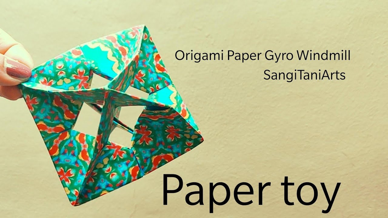 #origami paper toy | paper gyro wind mill | paper craft for kids - YouTube