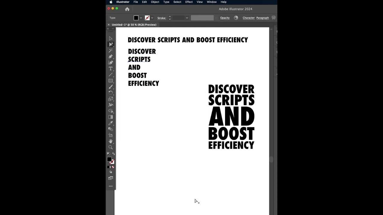 Create Text Block in Adobe Illustrator with Scripts - YouTube