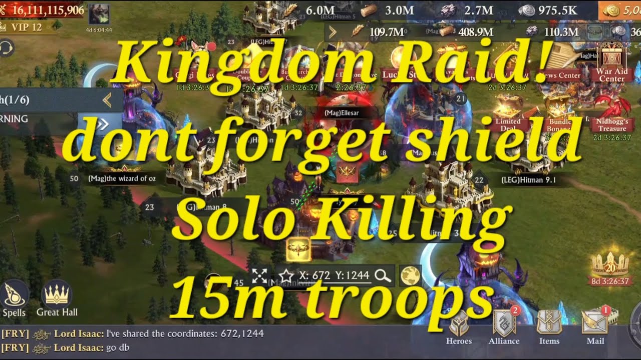 King of Avalon My Kingdom Raid | Hunting the Hunters | killing castle ...