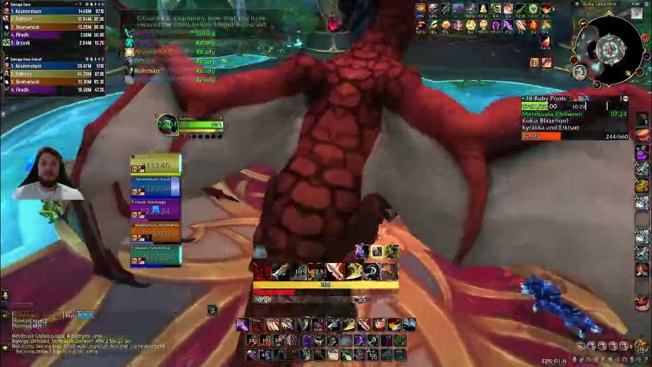 WOW Dragonflight: Outlaw Rogue - Mythic Plus +18 Ruby Life Pools (Two Chest) - YouTube