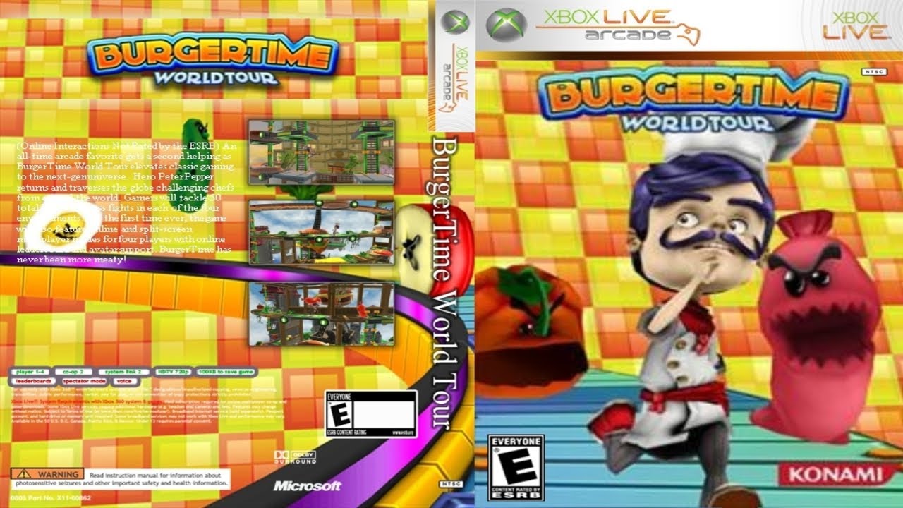 BurgerTime World Tour (2011) - Full Gameplay | XBOX 360 ARCADE | UHD ...