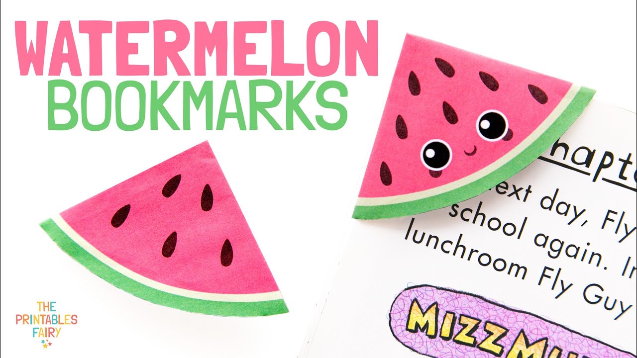 How To Make A Watermelon Bookmark - YouTube