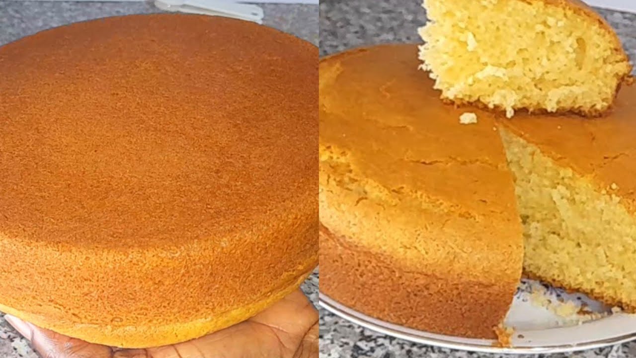 How To Bake An Easy Delicious Moist Sponge Cake - YouTube