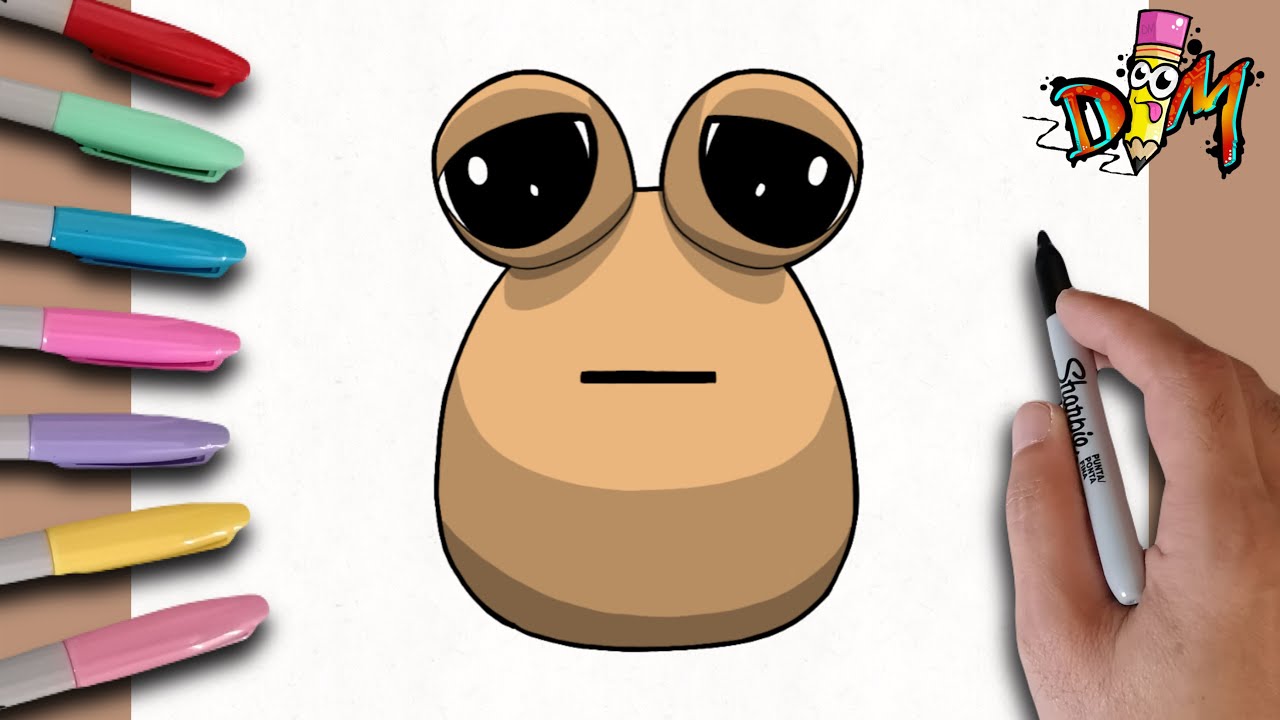 HOW TO DRAW SAD POU from ROBLOX | como dibbujar a sad pou de roblox ...