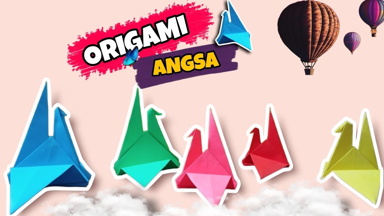Cara Membuat Angsa Dari Kertas Origami || Origami Angsa || Mudah Dan ...