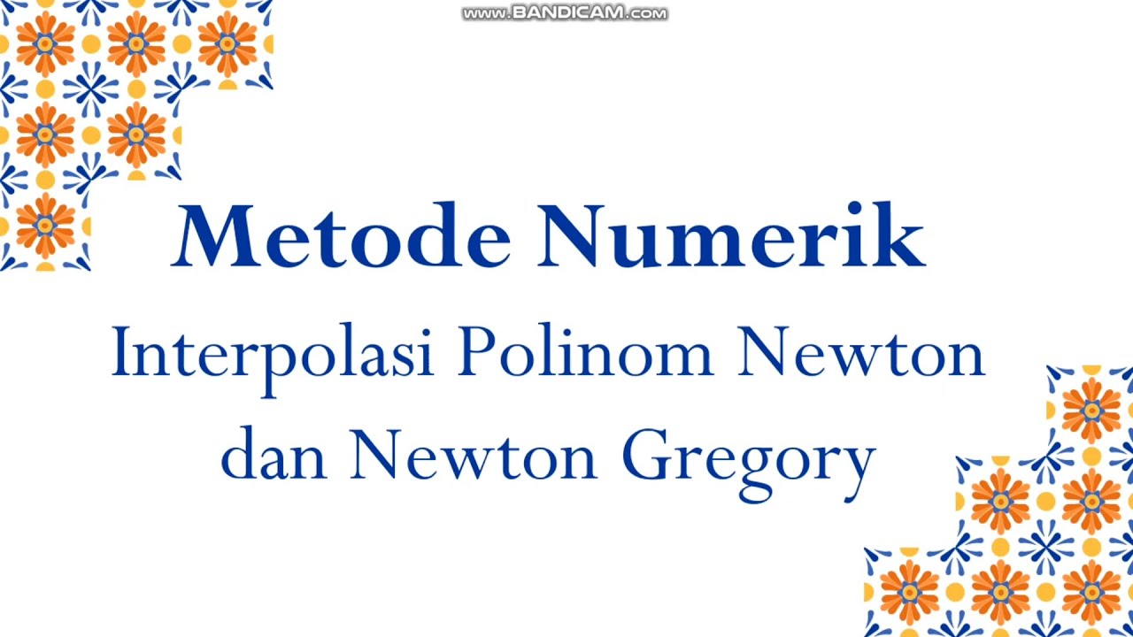 Interpolasi Polinom Newton dan Newton Gregory Beserta Contoh Soal dan ...