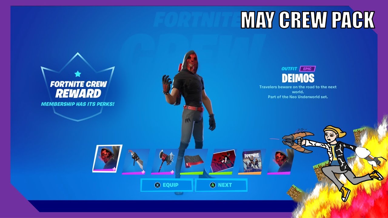 "Deimos" May Fortnite Crew Pack (Quick Look) | Fortnite Battle Royale ...