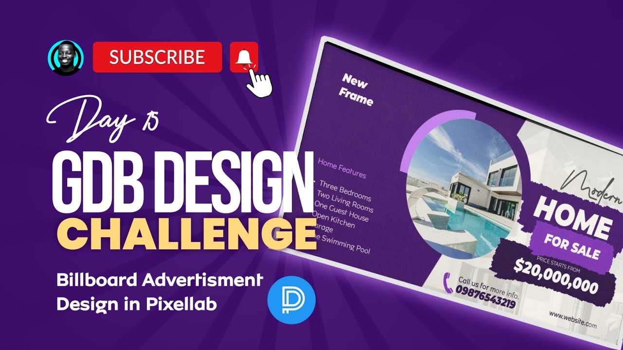 GDB DESIGN CHALLENGE, Day 15: Billboard Advertisment Design in Pixellab ...