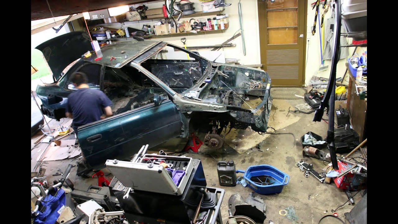 Rally car destruction / construction - YouTube