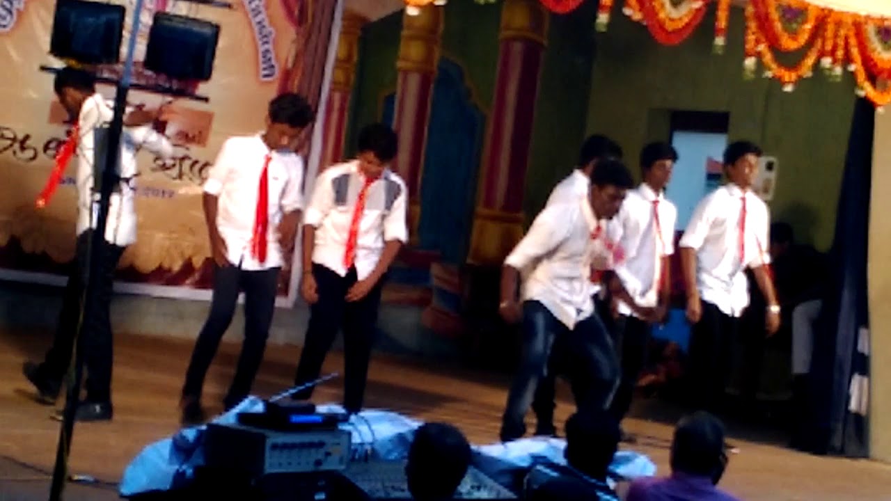 Muthialpet 12 boy's Annual Day function dance - YouTube