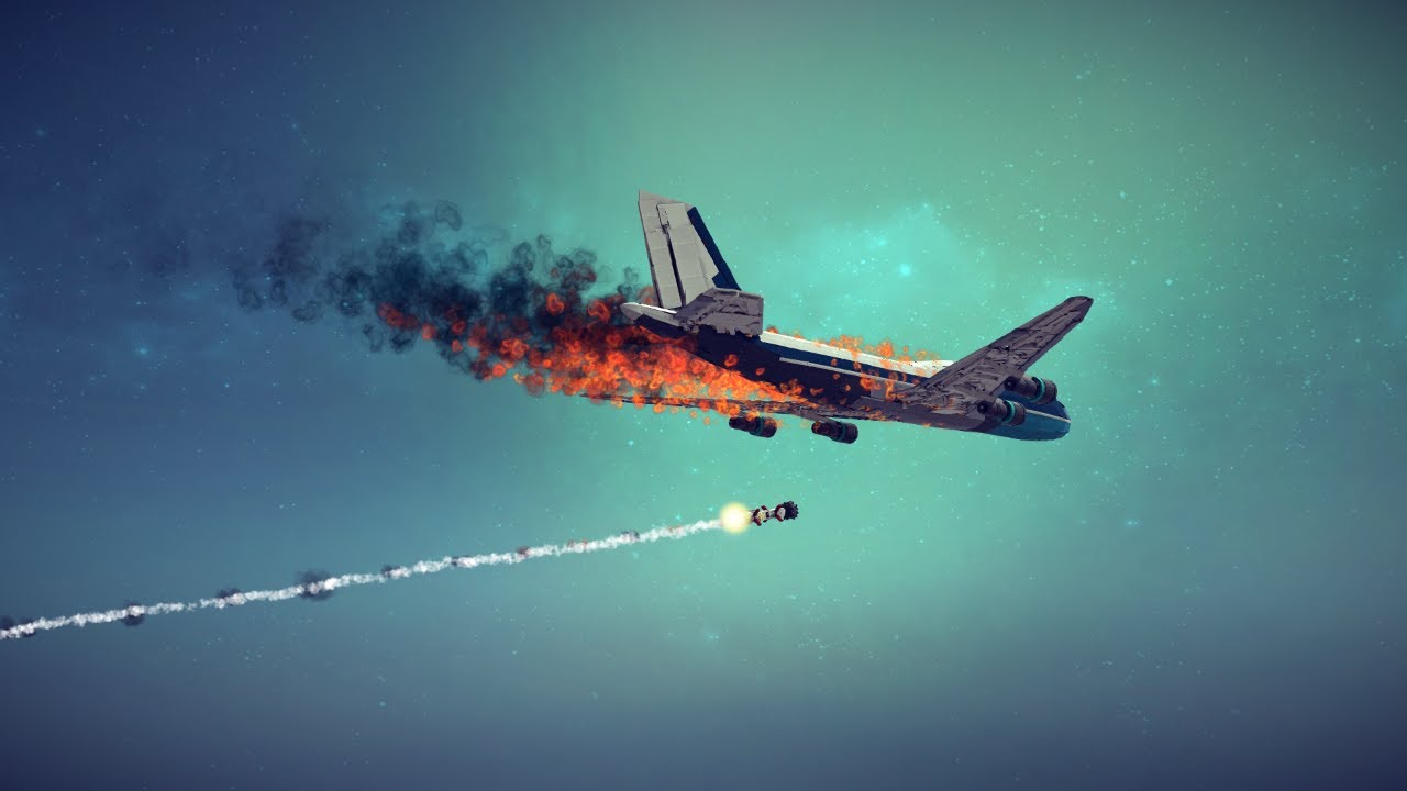 Boeing 747 Shot Down by Four Different Weapons | Besiege - YouTube