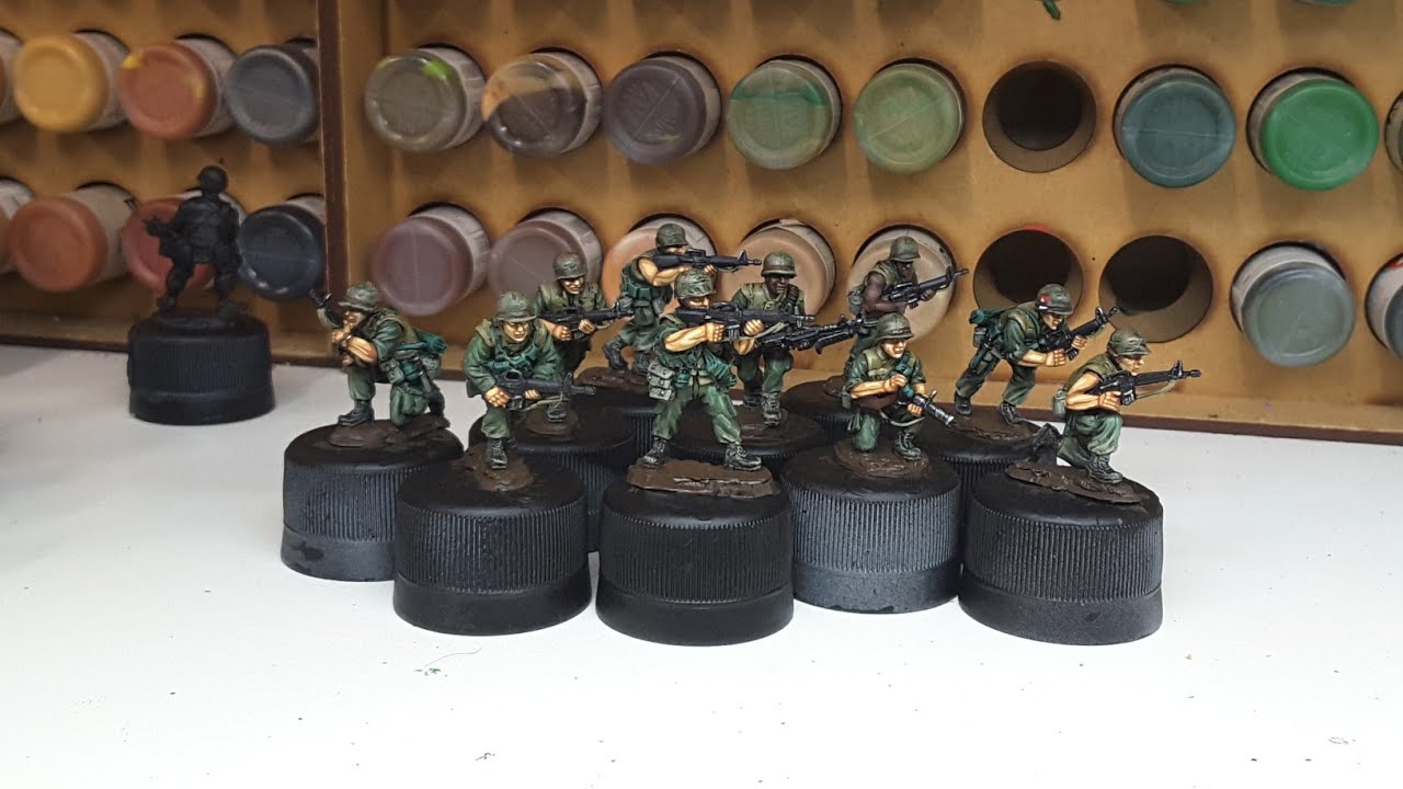 Progress on the 28mm US Marines Vietnam by Gringos 40 - YouTube