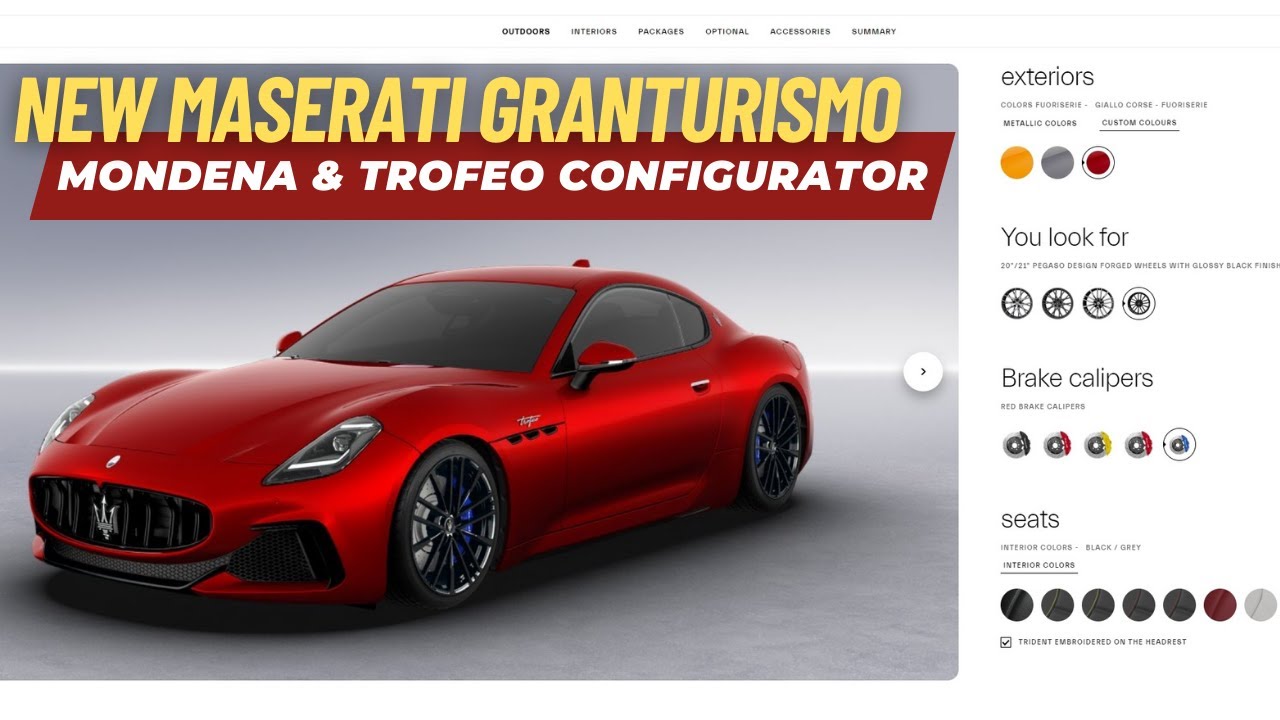 New Maserati Granturismo Modena and Trofeo Configurator Is Finally LIVE ...