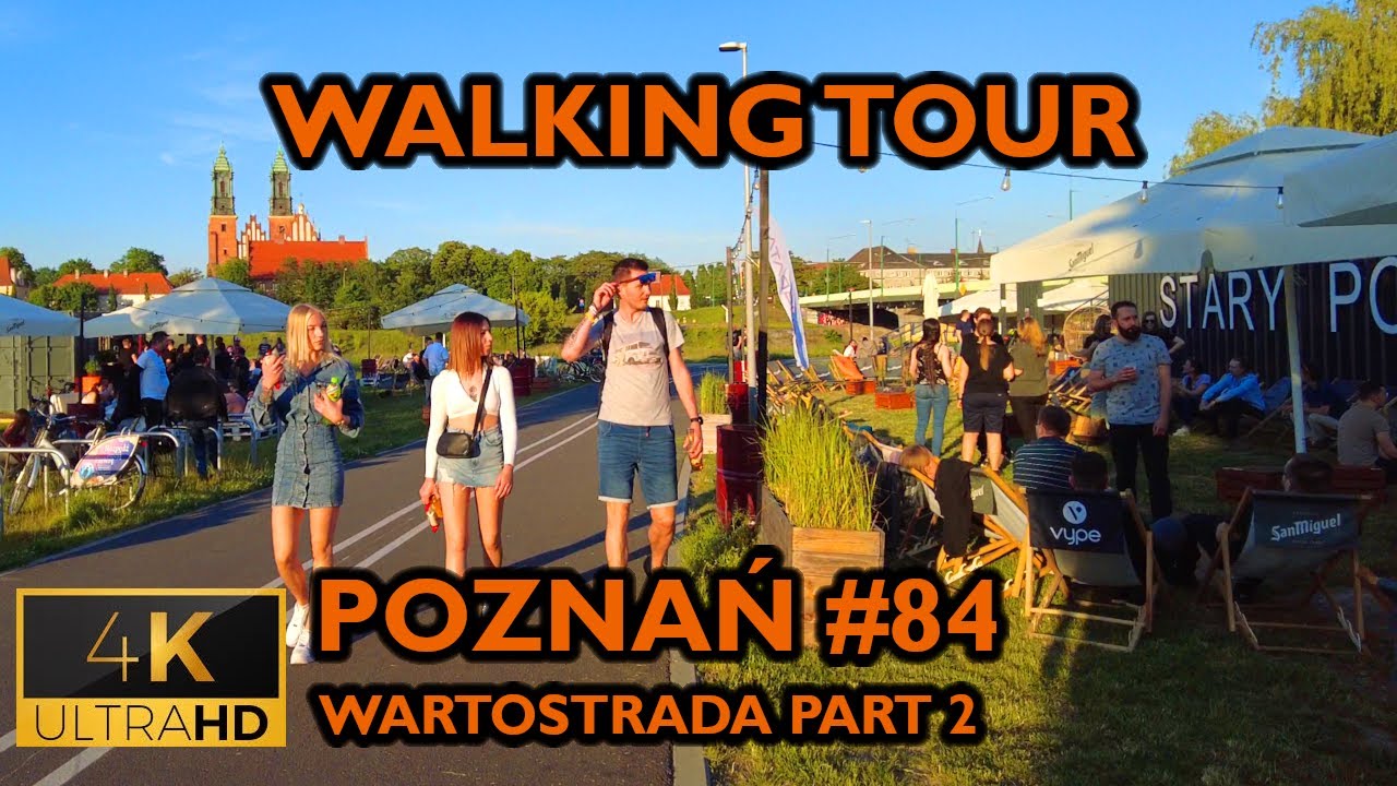 ⁴ᴷ⁶⁰ 🇵🇱 Poznan/Poland Walking Tour - #84 - Spring Warta River Walk ...
