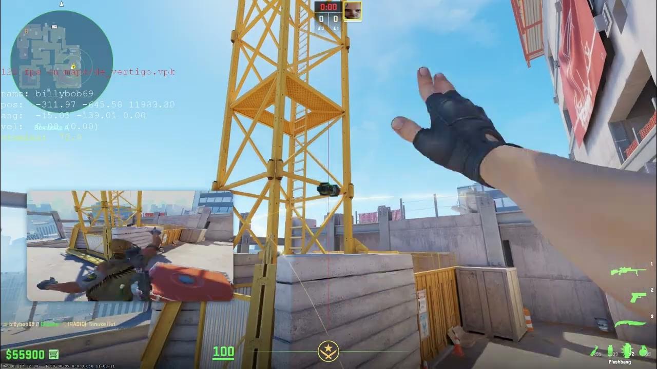 CS2 Vertigo A Ramp CT smoke, flash, molly & nade - YouTube