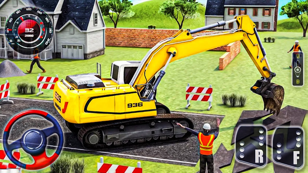 Real City Road Construction 3D - Heavy Excavator Driver Simulator ...