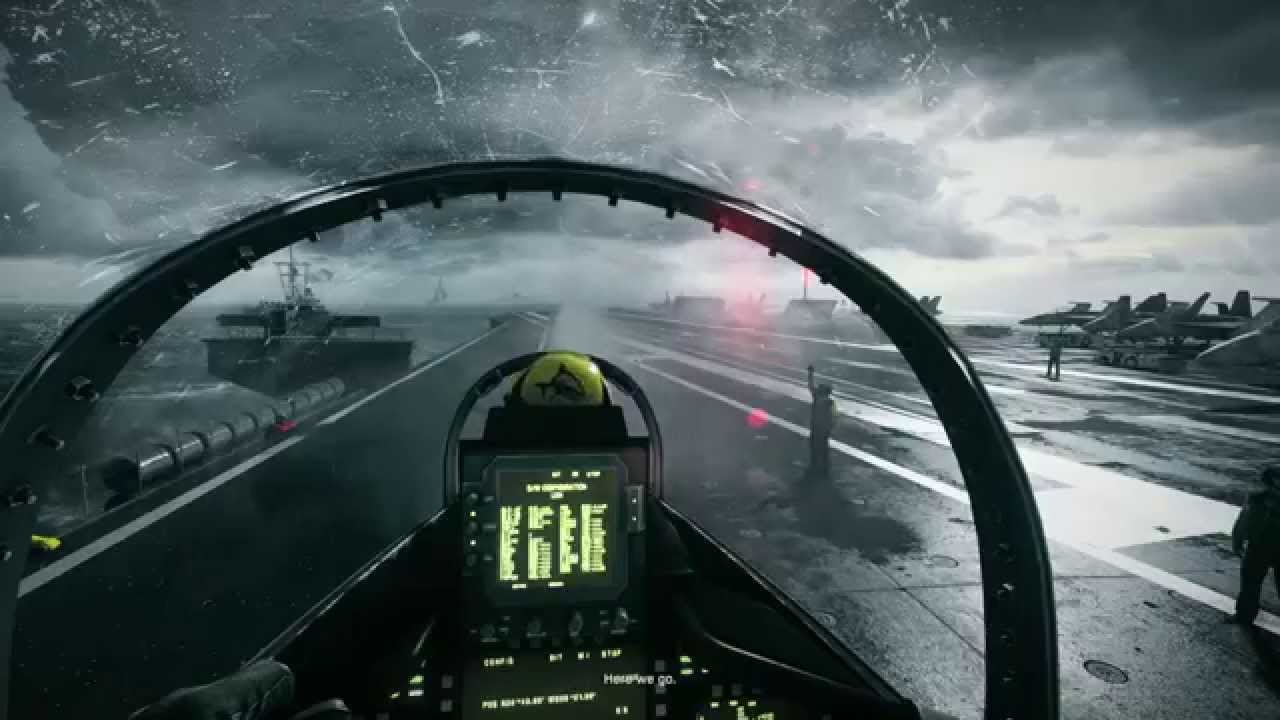 First Person POV Takeoff from Aircraft Carrier from "Battlefield 3 ...