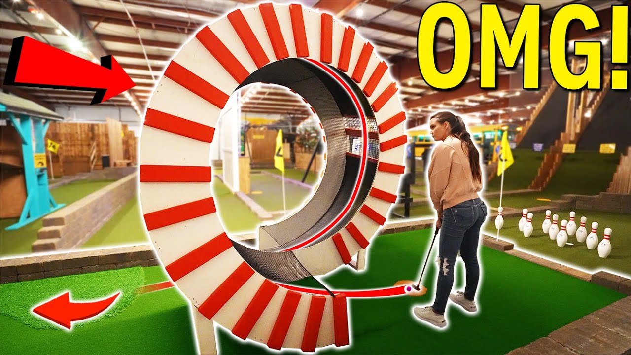 The Craziest Mini Golf Course Ever! - MUST PLAY Epic Homemade Course ...