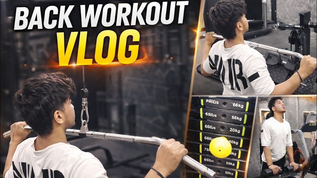 Back Day Gym Routine🔥 / V Shape Back Workout Full Video #delhi #vlog #gym #backday - YouTube