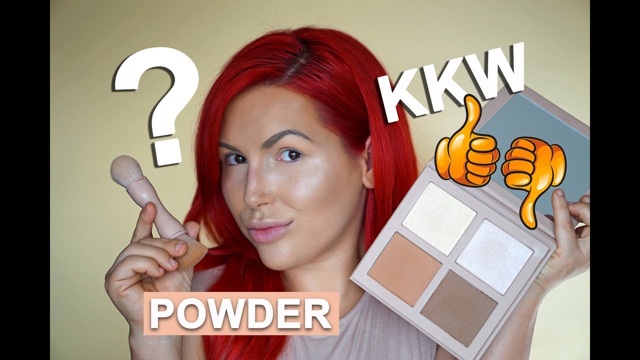 KKW BEAUTY POWDER CONTOUR & HIGHLIGHT KIT | First Impression! - YouTube