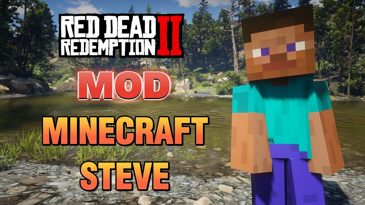 Red Dead Redemption 2 สอนลงม็อด Mod Minecraft Steve - YouTube